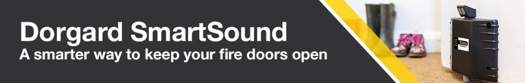 Fireco Dorgard SmartSound Door Retainer (Black / White) - EasyGates.co.uk