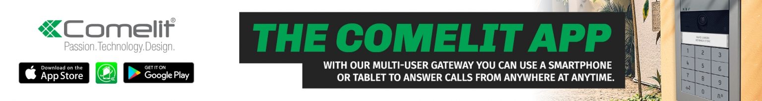 Comelit Ultra One Button Video Intercom Kit - Surface Mounted (With ...