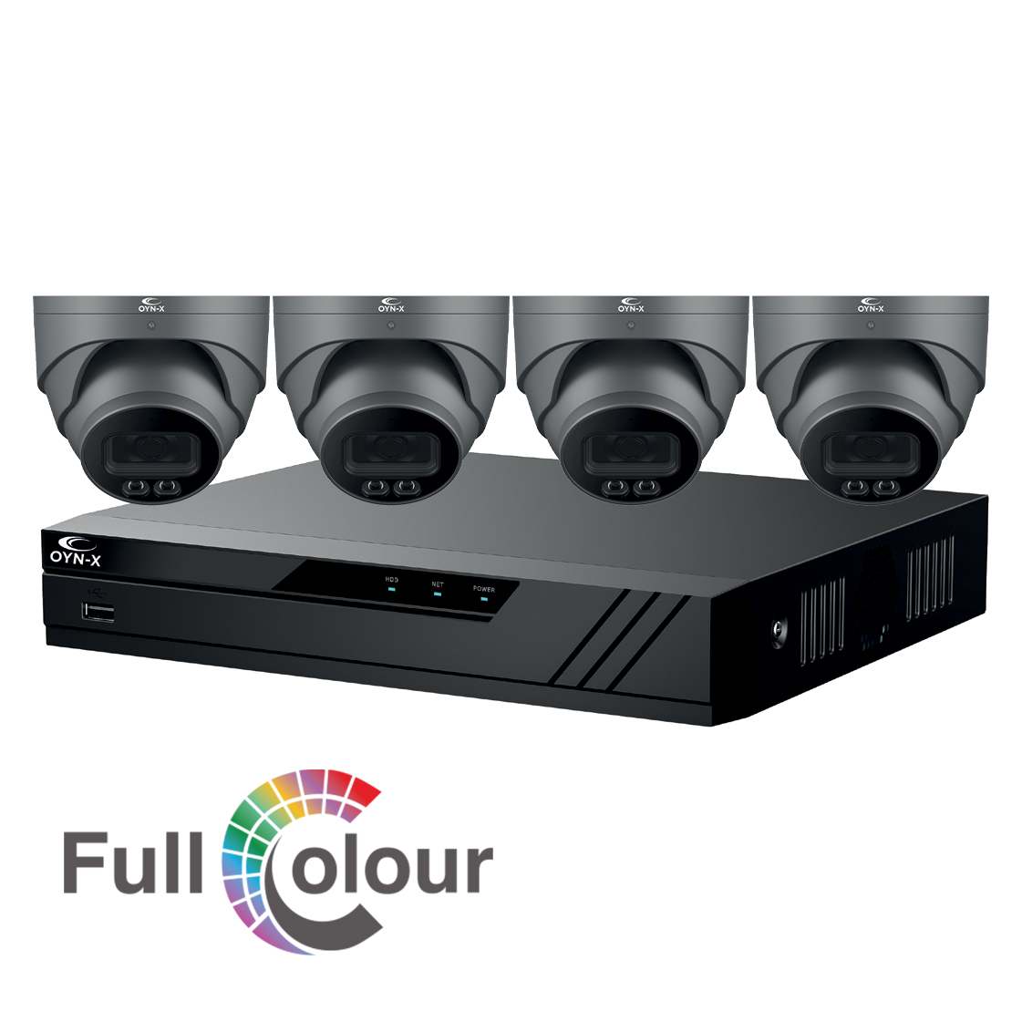 Eagle IP Kit - 8Ch NVR, 4x 4MP Colour-View Turret, 2TB - EasyGates.co.uk