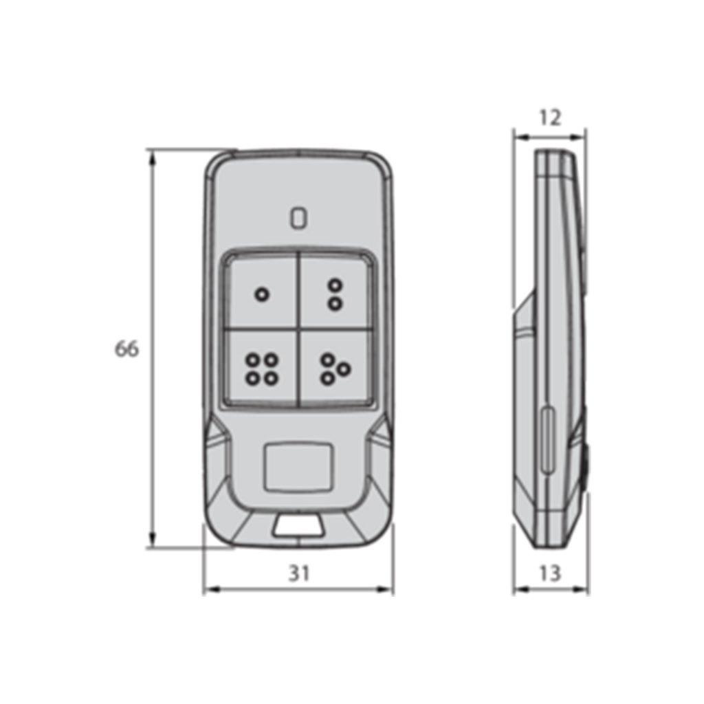 BFT MITTO Cool C2 - 2 Button Remote Control - EasyGates.co.uk